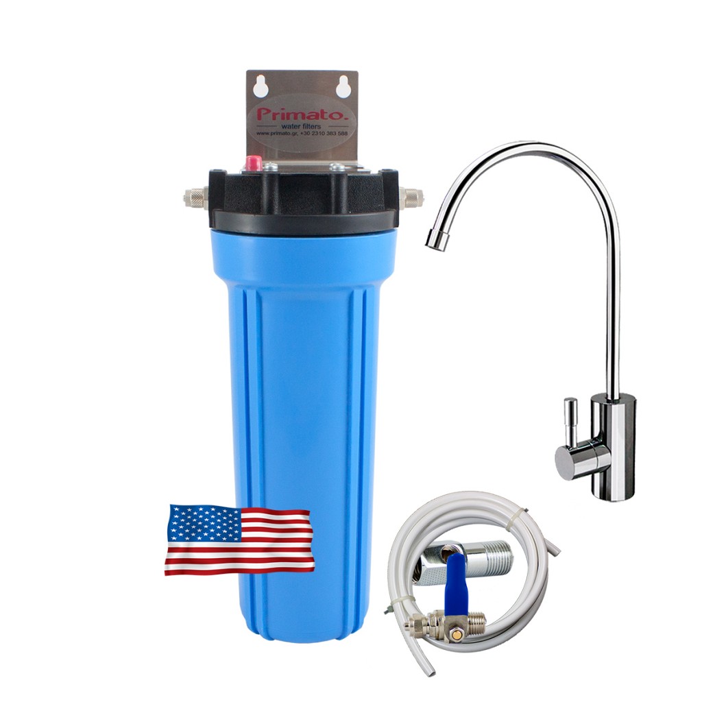 Αμερικάνικο φίλτρο Νερού Ενεργού Ανθρακα για Κάτω από τον Πάγκο